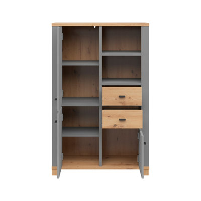 Annika 3 Door 2 Drawers Display Shelving Unit with Ample Storage