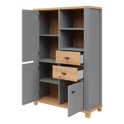 Annika 3 Door 2 Drawers Display Shelving Unit with Ample Storage