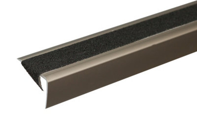 Anodised aluminium anti non slip stair edge nosing trim 900mm x 41mm x ...