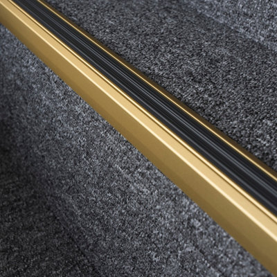 Anodised aluminium anti non slip stair edge nosing trim 900mm x 46mm x ...