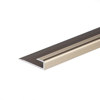 Anodised aluminium carpet edge ending profile cover strip floor bar ...