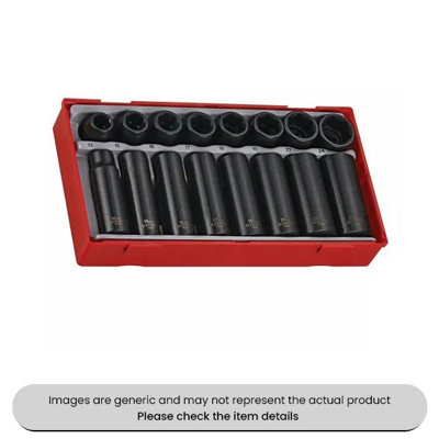 ANSI Impact Socket Set 1/2" Drive 16 Piece For Automotive Pack Qty 1