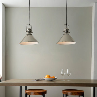 Anson Lighting Arizona Pendant light finished in Bright nickel plate ...