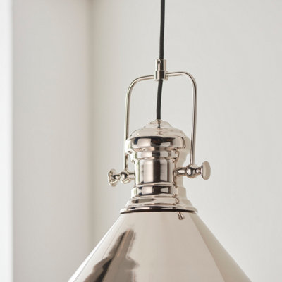 Anson Lighting Arizona Pendant light finished in Bright nickel plate ...