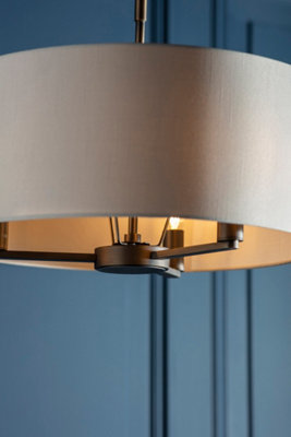 Anson Lighting Baja 3lt Pendant light finished in Dark antique bronze ...