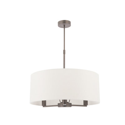 Anson Lighting Baja 3lt Pendant light finished in Matt nickel plate and ...