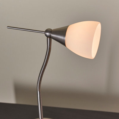 Anson Lighting Bruce Table light finished in Satin chrome plate and ...