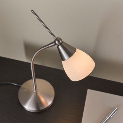 Anson Lighting Bruce Table light finished in Satin chrome plate and ...