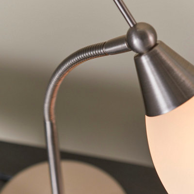 Anson Lighting Bruce Table light finished in Satin chrome plate and ...