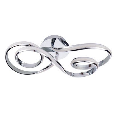 Anson Lighting Carra Semi Flush light finished in Chrome plate and ...