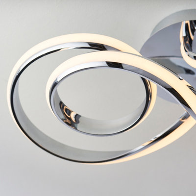 Anson Lighting Carra Semi Flush light finished in Chrome plate and ...