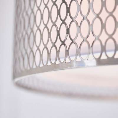 Anson Lighting Cuba 3lt Pendant light finished in Satin nickel plate ...