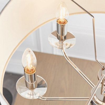 Anson Lighting Eureka 6lt Pendant light finished in Bright nickel plate ...