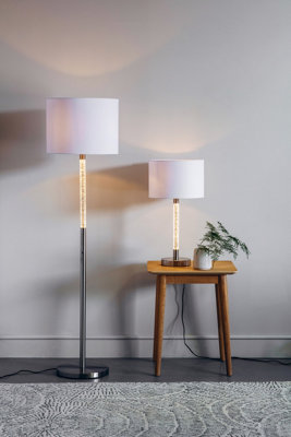 Buy Anson Lighting Finley 2 Light Chrome and Vintage White Floor Light ...