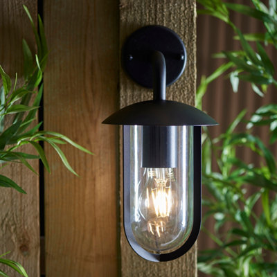 Anson Lighting Layka outdoor wall light finished in Textured black and ...