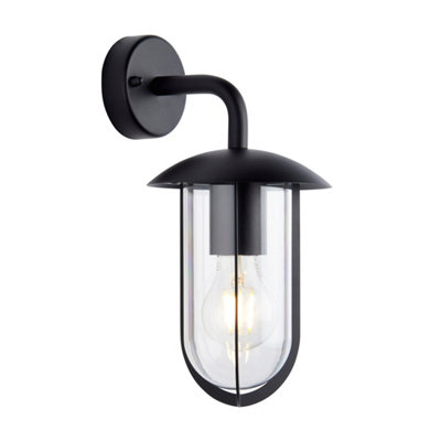 Anson Lighting Layka outdoor wall light finished in Textured black and ...