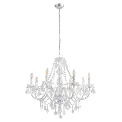 Anson Lighting Montana 8lt Pendant light finished in Clear acrylic and ...