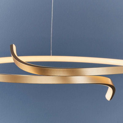 Anson Lighting Navarre Pendant light finished in Brushed gold plated ...