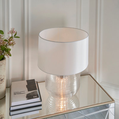 Anson Lighting Packson 2lt Table light finished in Ribbed bubble glass ...