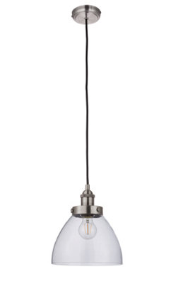 Anson Lighting Pampa Pendant light finished in Brushed silver paint and ...