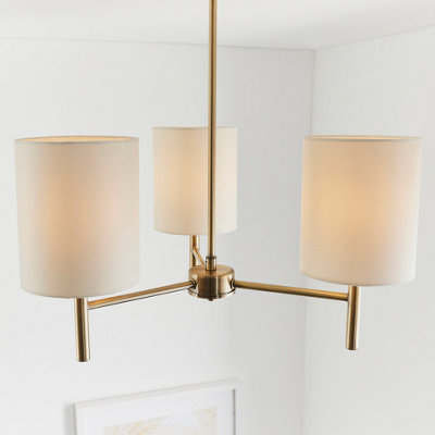 Anson Lighting Phoenix 3lt Semi Flush light finished in Antique brass ...