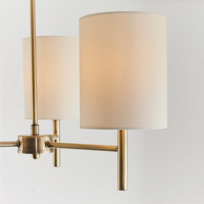 Anson Lighting Phoenix 3lt Semi Flush light finished in Antique brass ...
