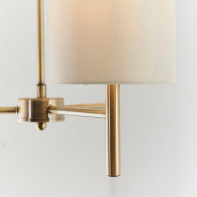 Anson Lighting Phoenix 3lt Semi Flush light finished in Antique brass ...