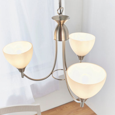 Anson Lighting Royal 3lt Pendant light finished in Satin chrome plate ...