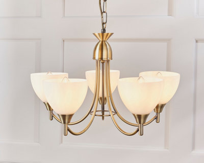 Anson Lighting Royal 5lt Pendant light finished in Antique brass plate ...