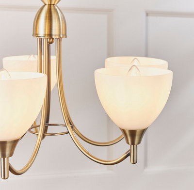 Anson Lighting Royal 5lt Pendant light finished in Antique brass plate ...