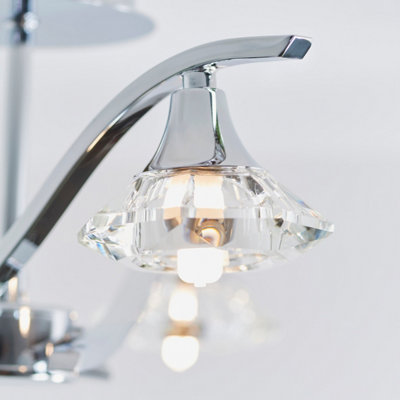 Anson Lighting Worland 3lt Semi Flush light finished in Chrome plate ...