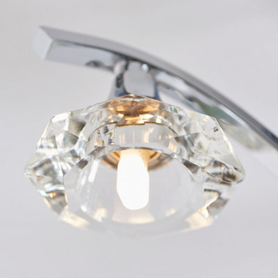 Anson Lighting Worland 3lt Semi Flush light finished in Chrome plate ...