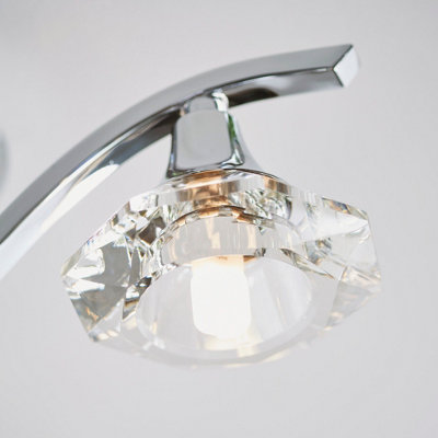 Anson Lighting Worland 3lt Semi Flush light finished in Chrome plate ...