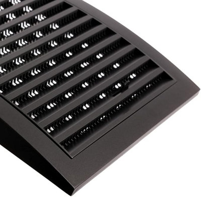 Anthracite Air Vent Grille 190mm x 190mm with Fitting Frame & Shutter