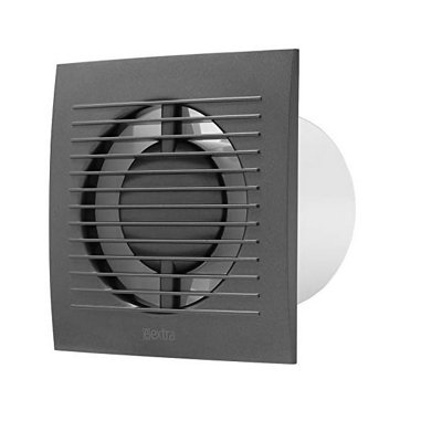 Anthracite Bathroom Extractor Fan 100mm with Timer and Humidity Sensor