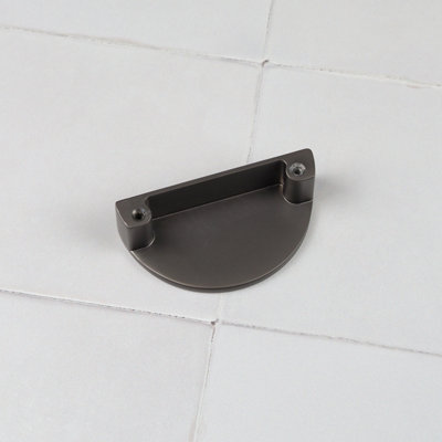 Anthracite Dark Grey Kitchen Handles Matt Half Moon 64mm Furniture ...