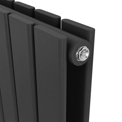 Anthracite Designer Radiator Horizontal Flat Panel Double Panel Rad ...
