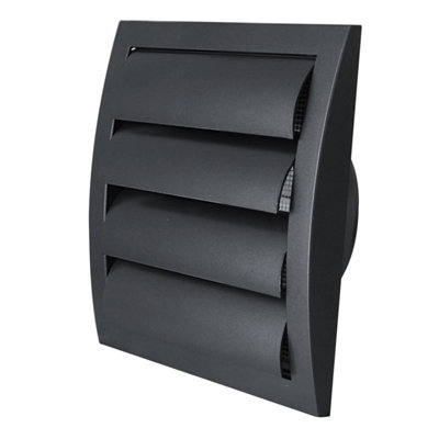Anthracite Duct Gravity Flaps 190mm x 190mm / 125mm Vent Cover | DIY at B&Q