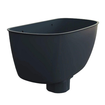 Anthracite Grey Downpipe Hopper Head Universal Connector, Freeflow ...