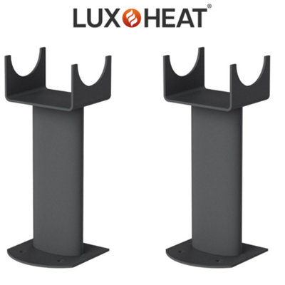 Anthracite Grey Radiator Feet for Lux Heat Oval Radiators - Supplied in ...