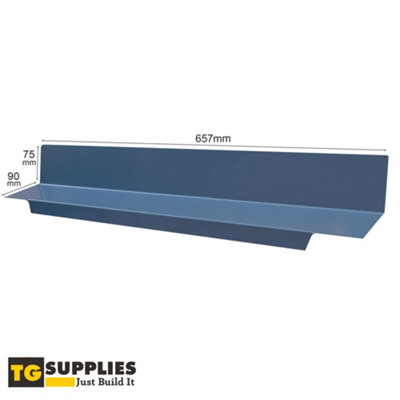 Anthracite Grey Steel Wall Flashing for EZ Glaze Polycarbonate Roofing ...