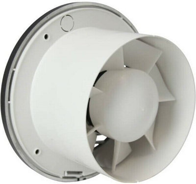 Anthracite Silent Round Bathroom Extractor Fan 100mm / 4"