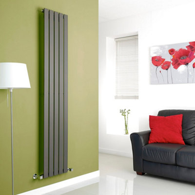 Anthracite Vertical Single Panel Radiator 1780mm x 350mm