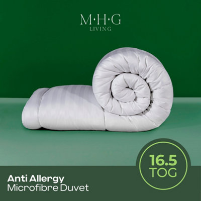 Anti-Allergy 16.5 Tog Ultra Warm Winter Duvet - Breathable Striped ...