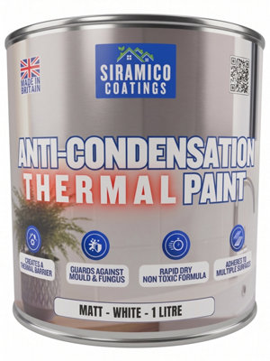 ANTI CONDENSATION PAINT 1 L MATT WHITE - Thermal Insulation Paint ...