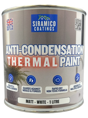 ANTI CONDENSATION PAINT 1 L MATT WHITE - Thermal Insulation Paint ...
