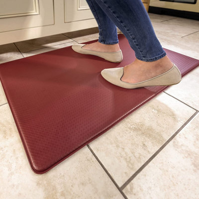 Anti fatigue Mat Non Slip Padded PVC Mat Reduces Back Hip Leg Foot Pressure While