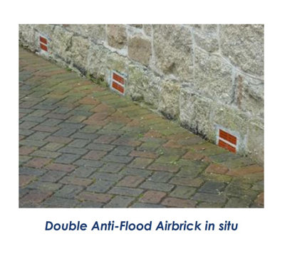 Anti-Flood Air Brick by Stormguard in a Buff Finish