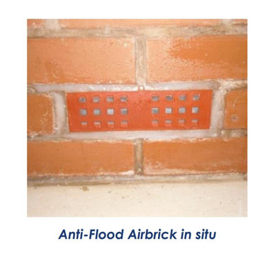 Anti-Flood Air Brick by Stormguard in a Grey Finish - Pack of 5