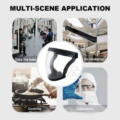 Anti-Fog Full Face Safety Shield with Filters - Clear Protective Visor ...